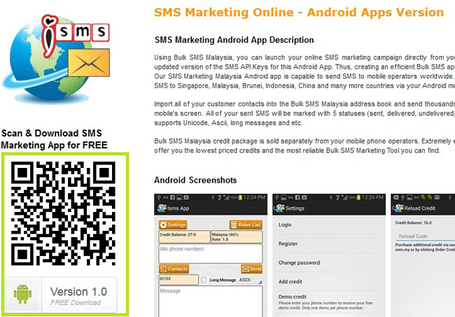 iSMS Malaysia Online SMS Marketing Android Apps Tutortial. Lowest price & most reliable Bulk SMS ...
